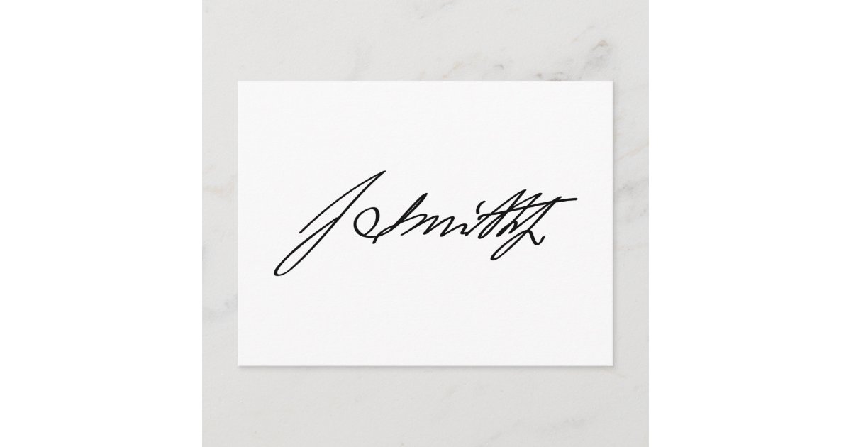 Autograph Signature of Mormon Prophet Joseph Smith Postcard | Zazzle