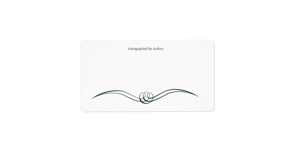Autographed by Author Bookplate | Zazzle