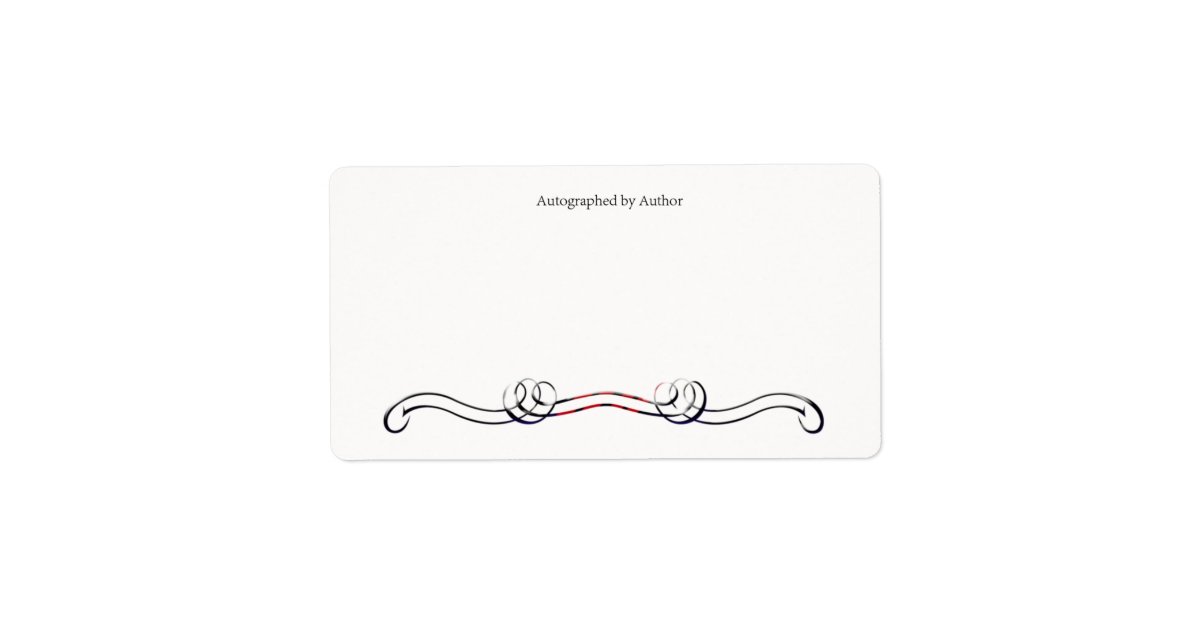 Autographed by Author Bookplate | Zazzle