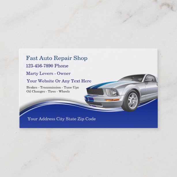 Auto Body Shop Business Cards | Zazzle UK