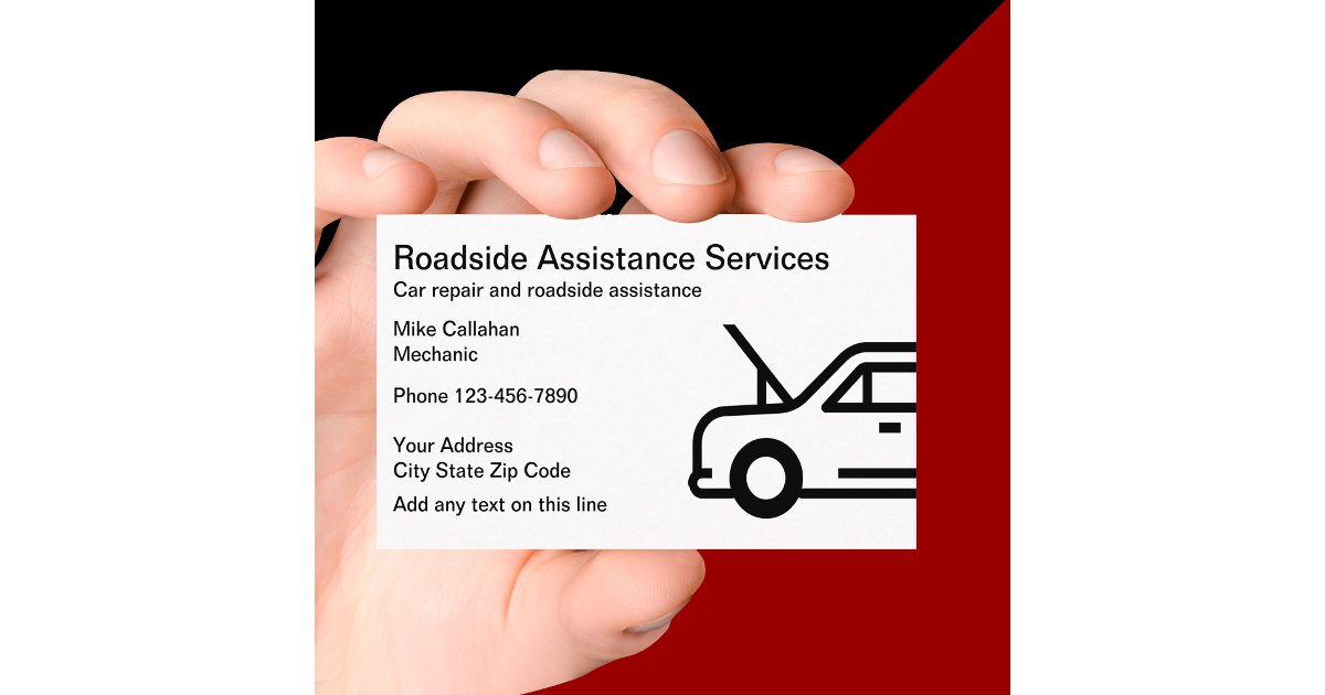 Automotive Roadside Assistance Business Card | Zazzle