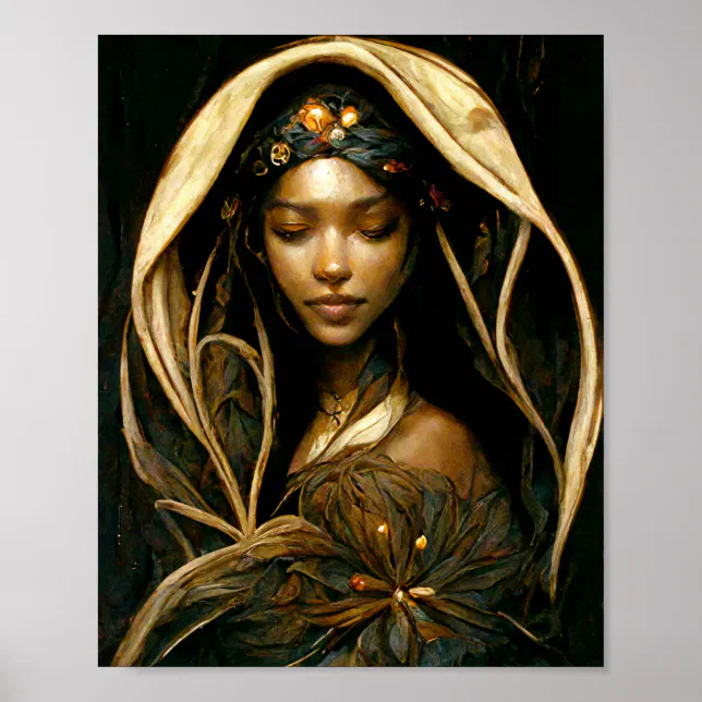 Autumn Fae Fantasy Art Poster | Zazzle