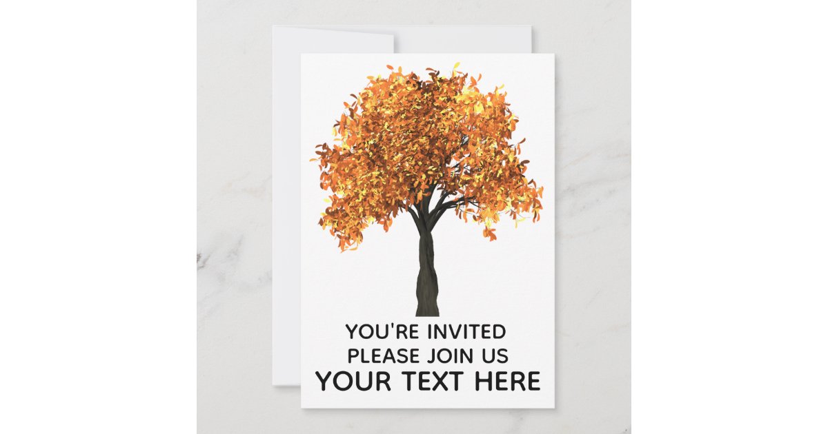 AUTUMN FALL CUSTOM Invitation INVITATIONS | Zazzle
