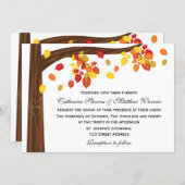 Autumn Falling Leaves Wedding Invitation | Zazzle