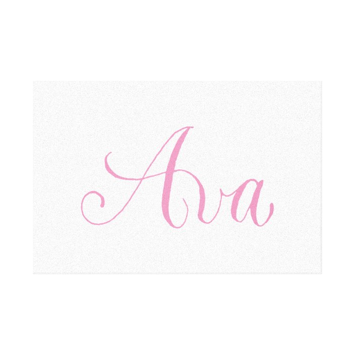 Ava - Modern Calligraphy Name Design Canvas Print | Zazzle.co.uk