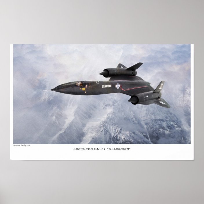 Aviation Art Poster "Lockheed SR-71 Blackbird" | Zazzle.co.uk