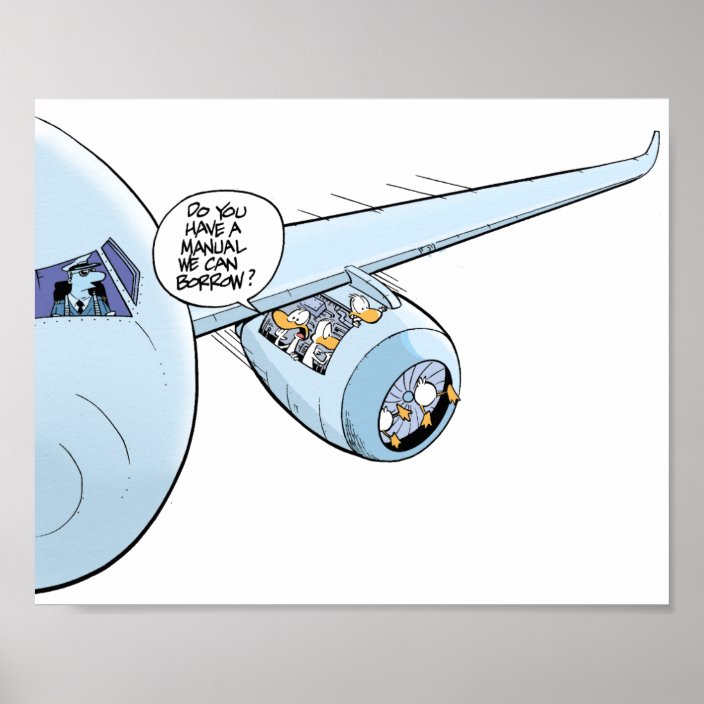 Aviation Humour Cartoon Poster | Zazzle.co.uk