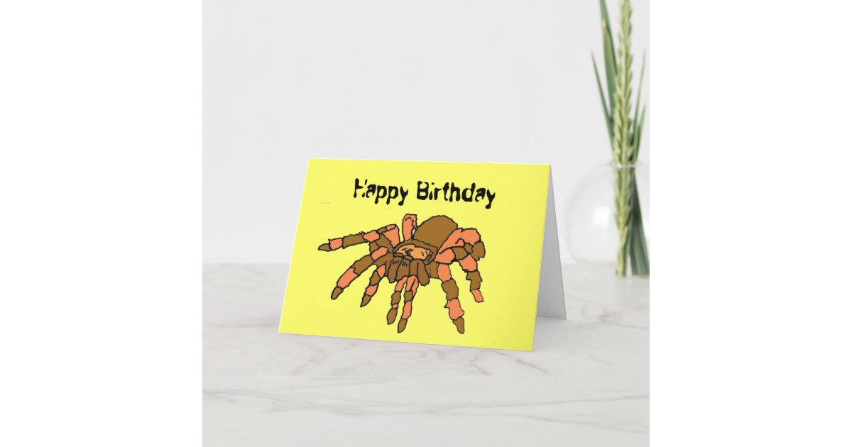 AW- Funny Spider Birthday Card | Zazzle.co.uk