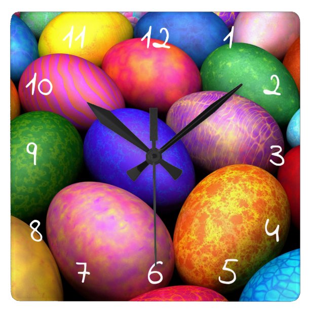 Easter Egg Wall Clocks | Zazzle UK