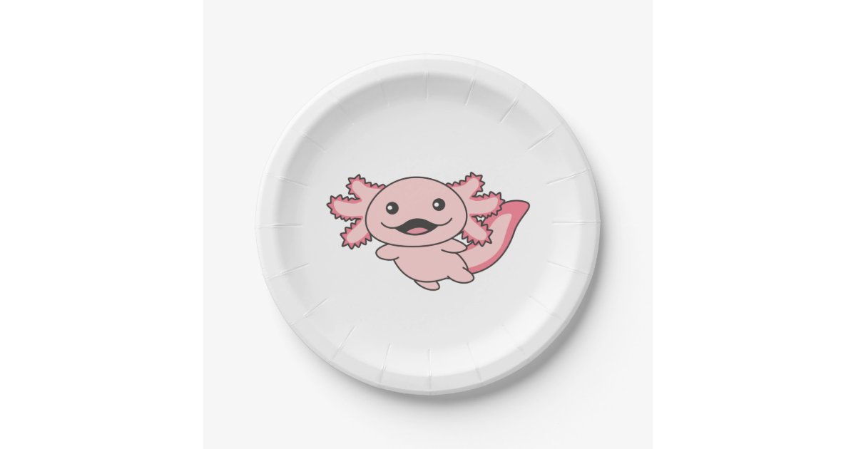 Axolotl Different Types Of Axolotls Cute Animals C Paper Plate | Zazzle