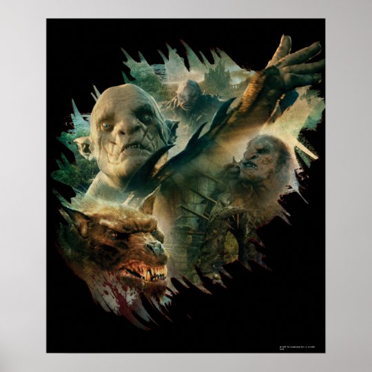 Azog, Narzug, and Bolg Graphic Poster | Zazzle.co.uk