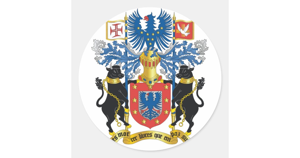 azores emblem classic round sticker | Zazzle