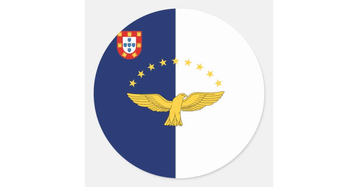 Azores islands flag Sticker | Zazzle