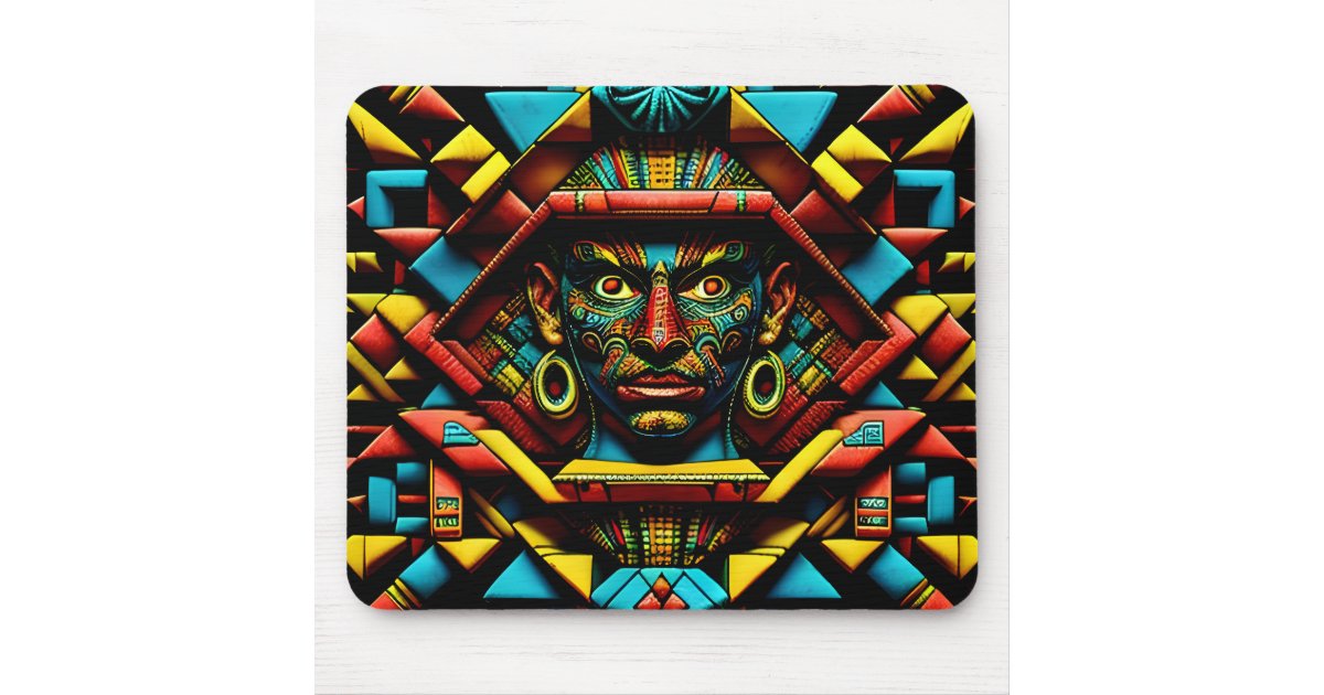 Aztec Design Pattern Three Mouse Mat | Zazzle