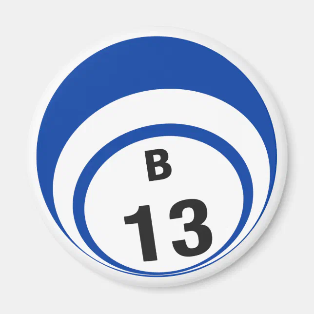 B13 bingo ball fridge magnet | Zazzle