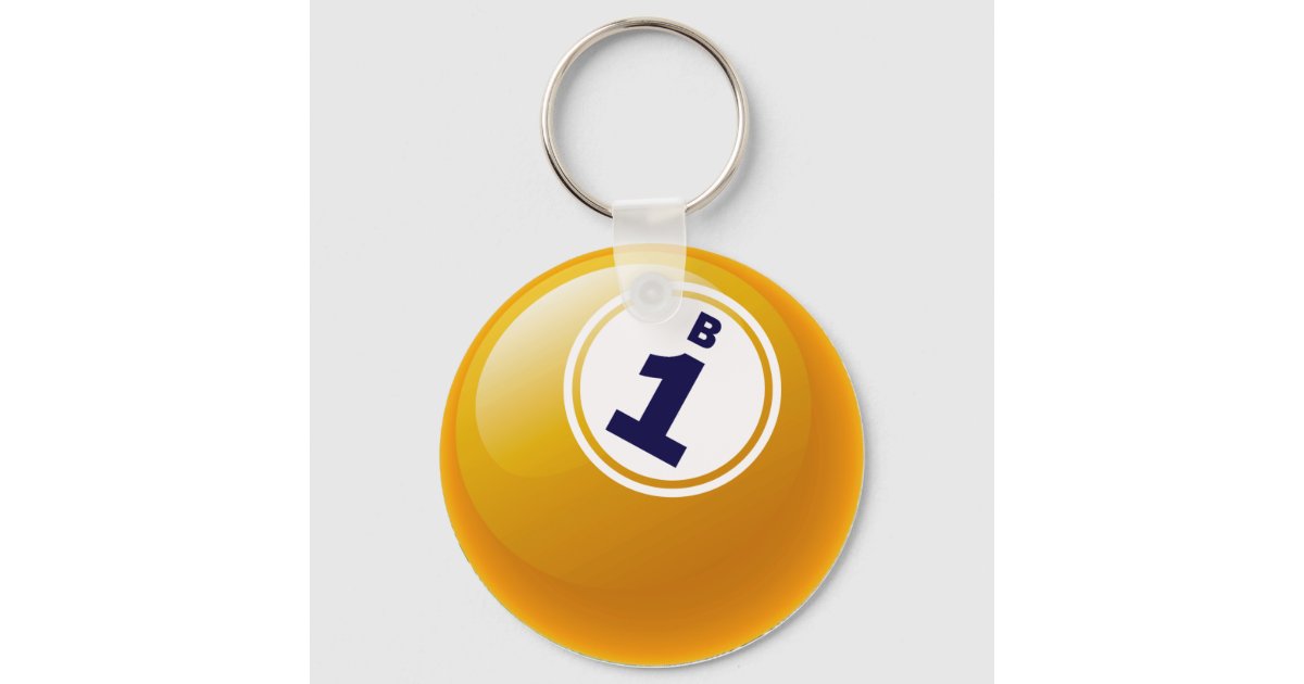 B1 BINGO BALL KEY RING | Zazzle