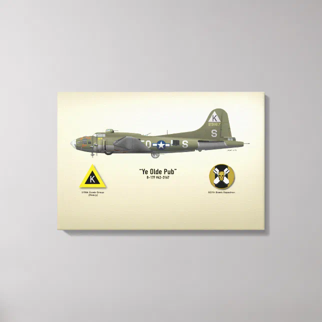 B 17 Ye Olde Pub Canvas Print Zazzle