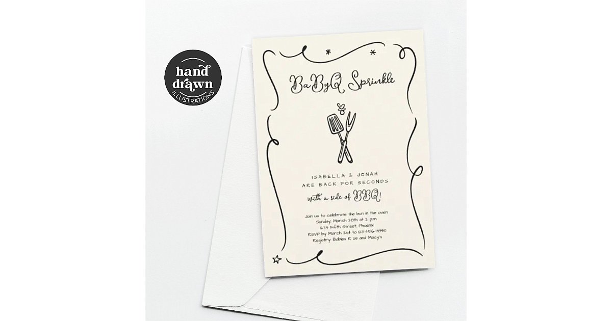Baby BBQ BaByQ Sprinkle Invitation | Zazzle