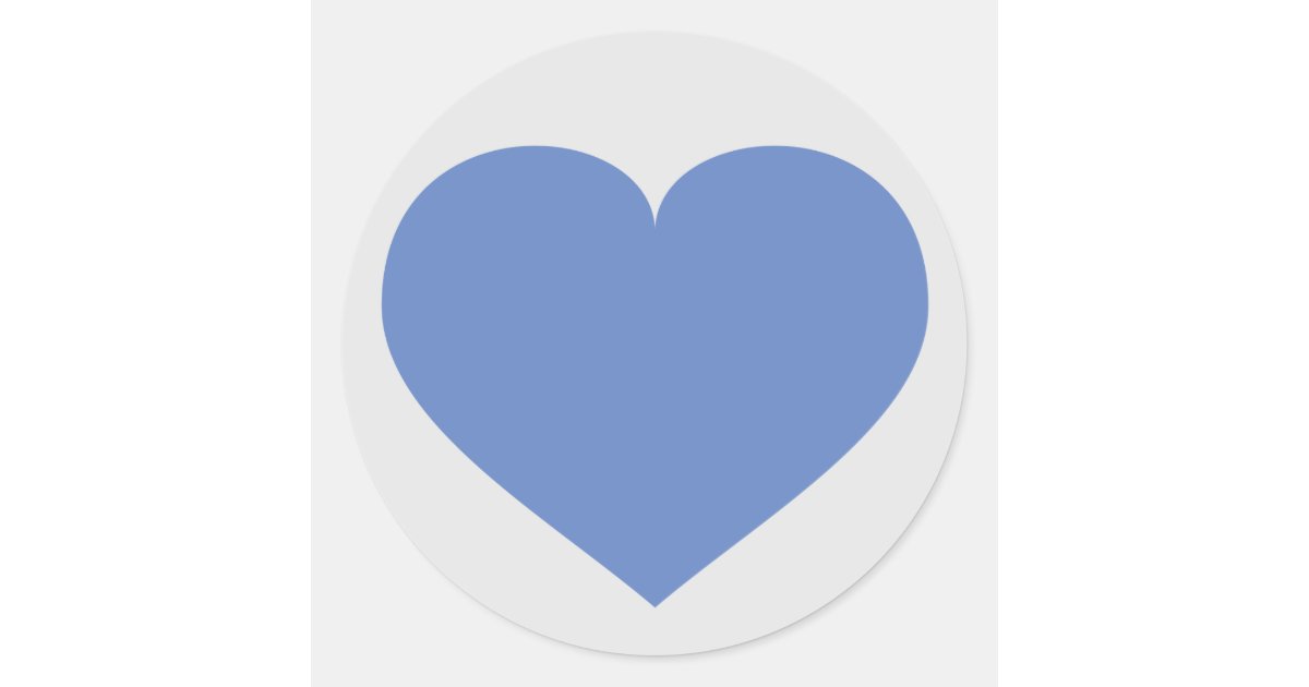 Baby Blue Heart Classic Round Sticker | Zazzle