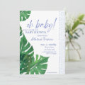 Baby Boy, Script Quote Tropical Floral Baby Shower Invitation | Zazzle