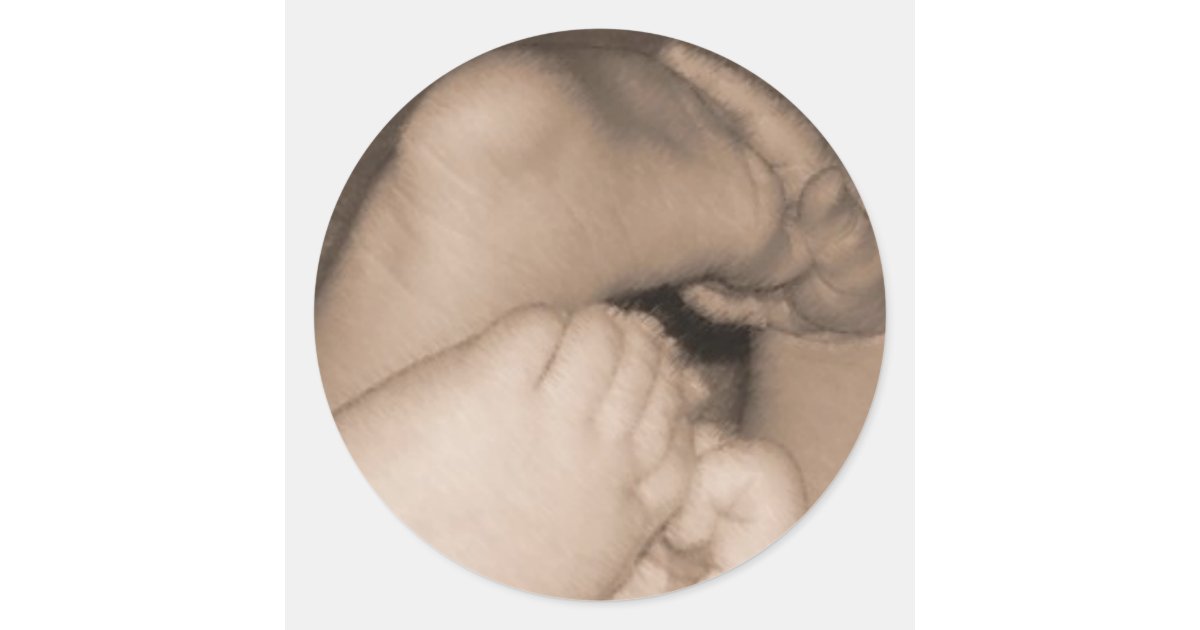 Baby Feet Classic Round Sticker | Zazzle