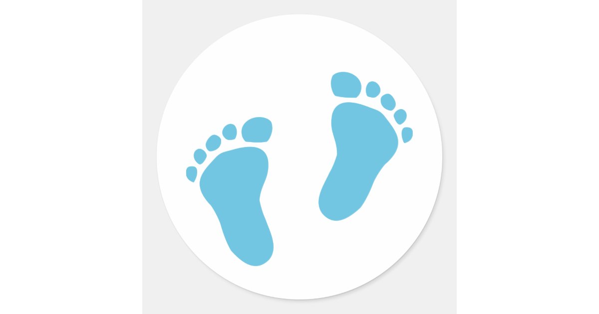 Baby feet classic round sticker | Zazzle