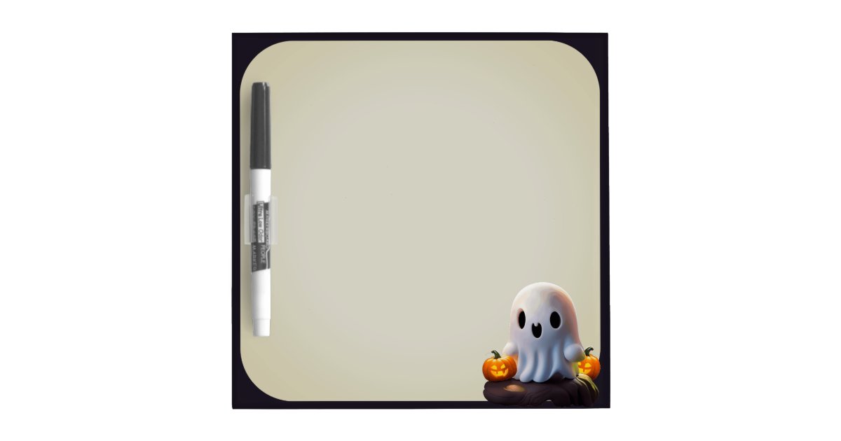 Baby Ghost Creepy Cute Halloween Character Dry Erase Board | Zazzle