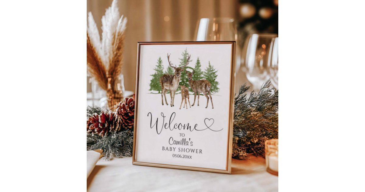 Baby It's Cold Outside Baby Shower Welcome Poster | Zazzle