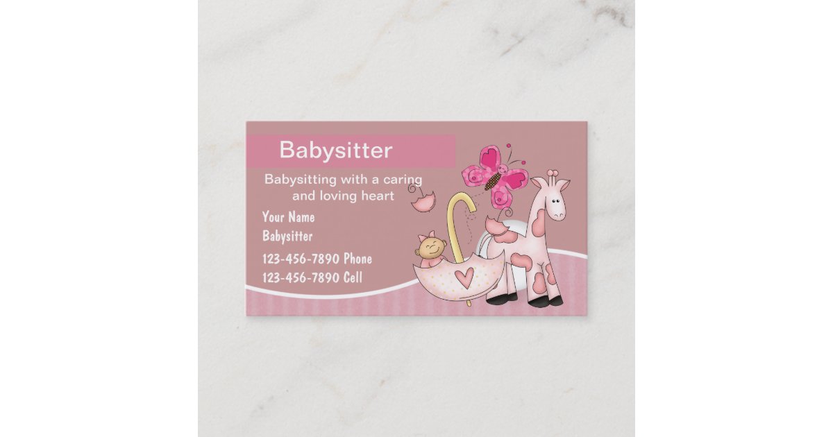 Babysitting Business Cards | Zazzle