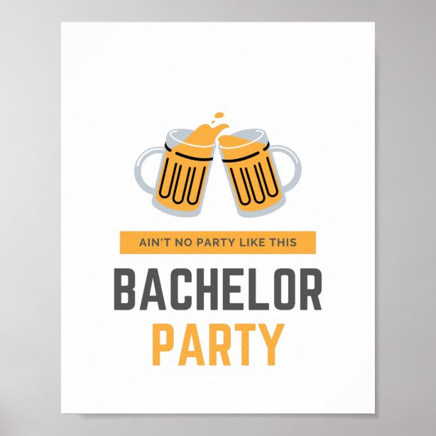 Funny Bachelor Party Posters & Prints | Zazzle UK
