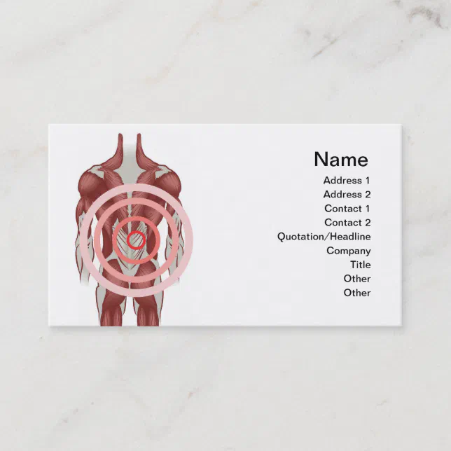 Back pain business card | Zazzle