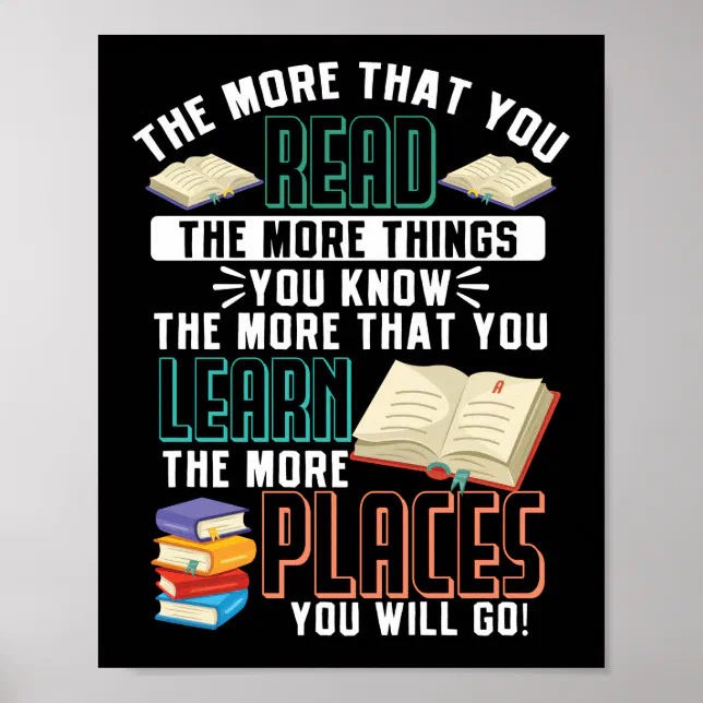 Back To School Teacher The More That You Read Poster | Zazzle