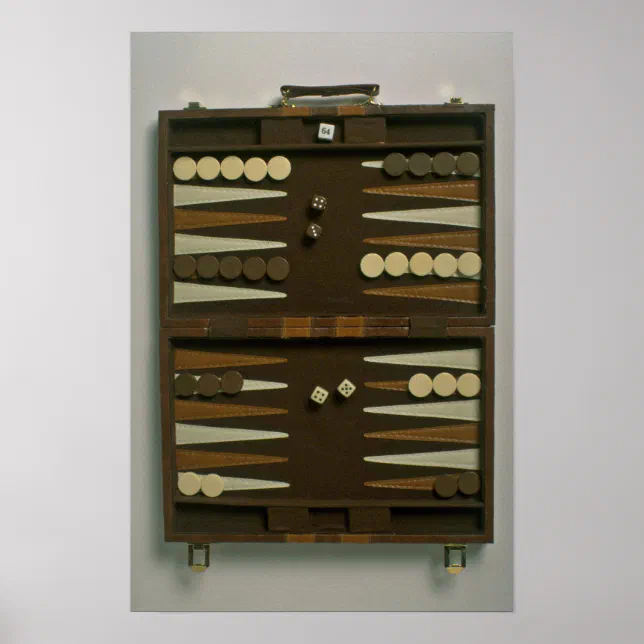 Backgammon game board poster | Zazzle
