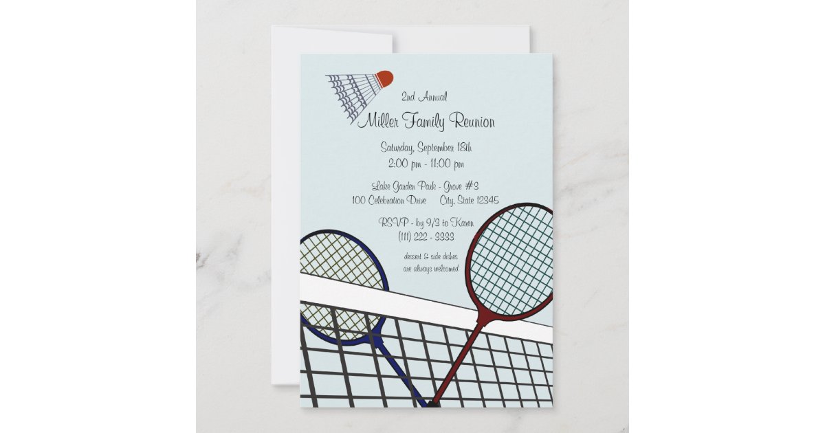 Backyard Games/ Badminton Invitation | Zazzle