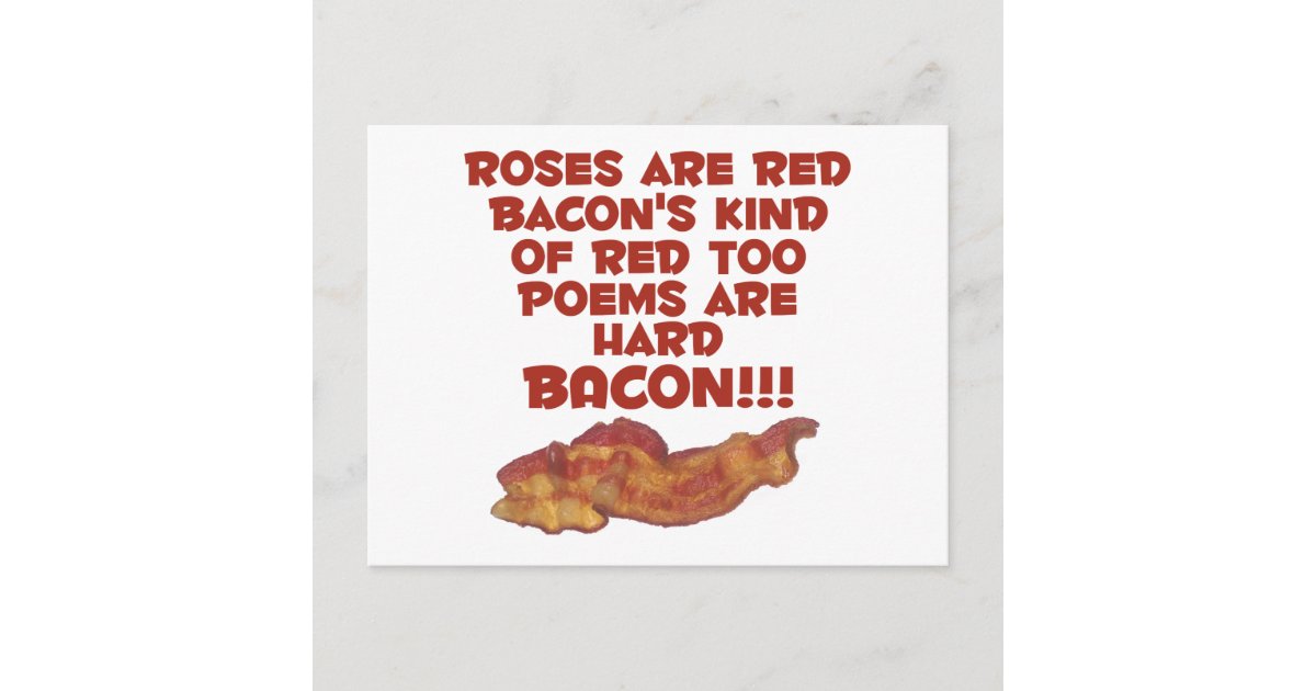 Bacon Poem Postcard | Zazzle