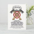Bad Axe Throwing Birthday Invitation | Zazzle