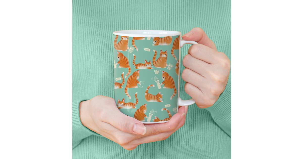 Bad Orange Tabby Cats Knocking Stuff Over Coffee Mug | Zazzle