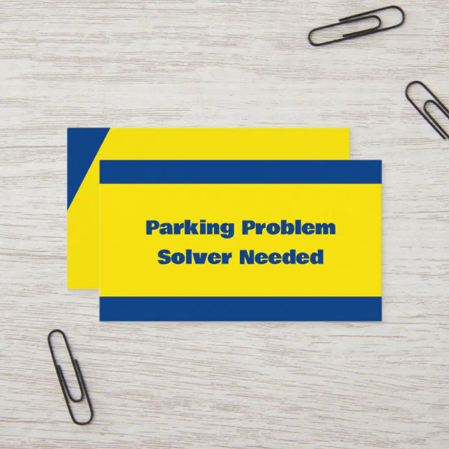 Bad Parking Problem Business Card | Zazzle