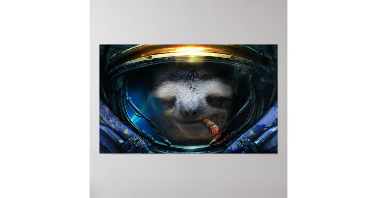 Badass sloth poster | Zazzle