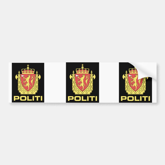 Badge the Norwegian Police Service, Norway Bumper Sticker | Zazzle.co.uk