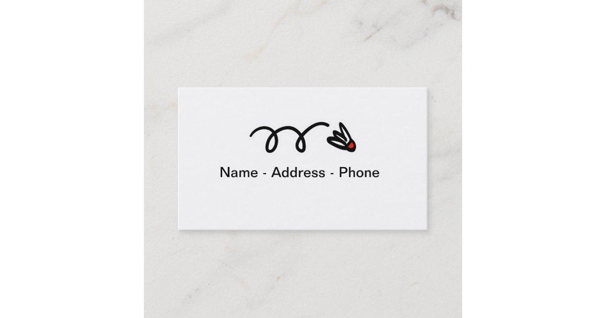 Badminton theme business card | Zazzle