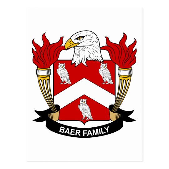 Baer Family Crest Postcard | Zazzle.co.uk