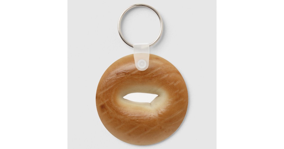Bagel Keychain | Zazzle