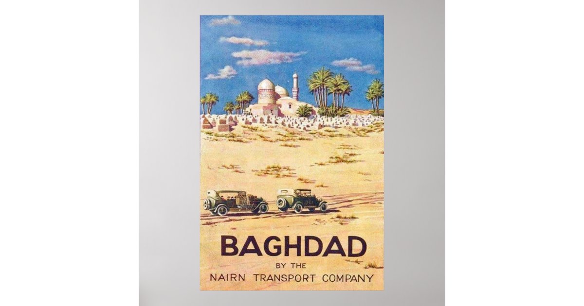 Baghdad Iraq Vintage Travel Poster | Zazzle
