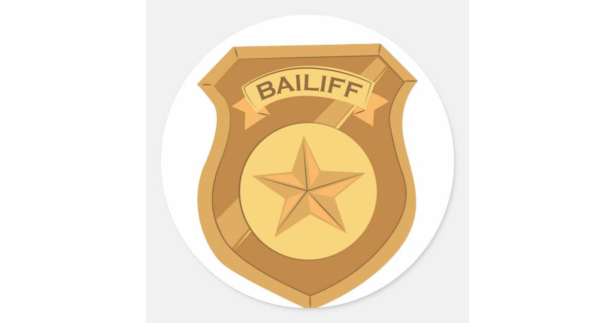 Bailiff Badge Classic Round Sticker | Zazzle