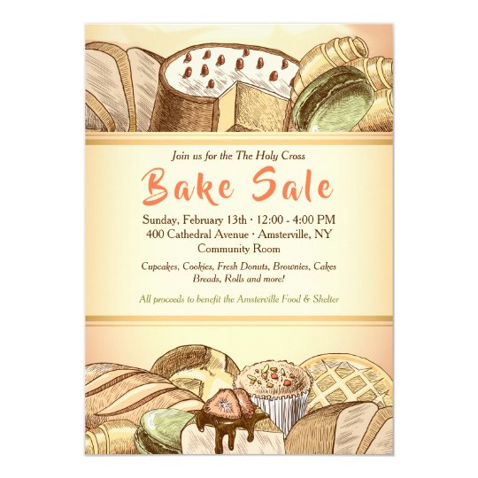 Bake Sale Invitation | Zazzle.co.uk