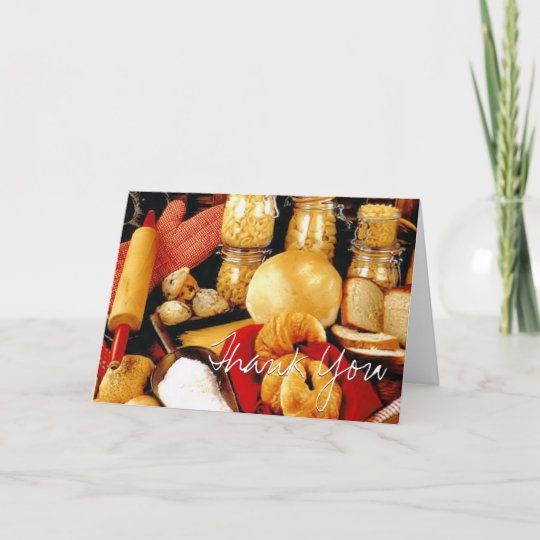Baked Goods/Kitchen Thank You Greeting Card | Zazzle.co.uk