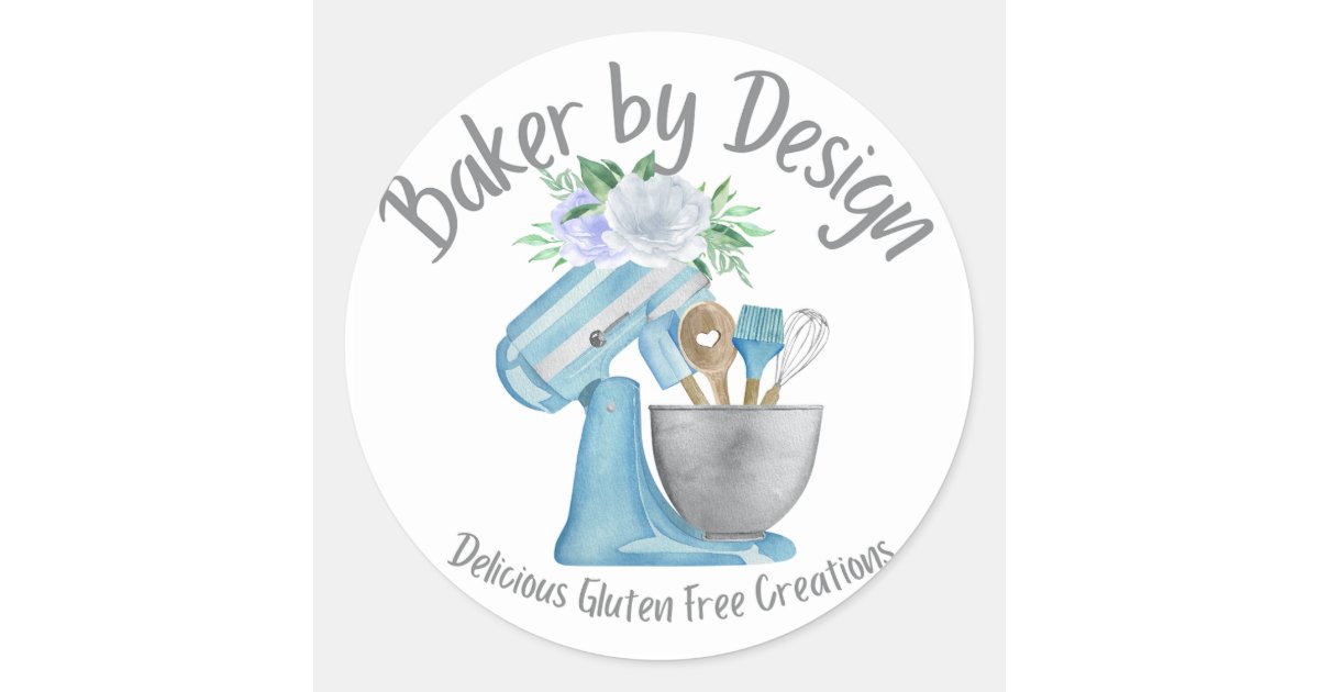 Baker by Design Classic Round Sticker | Zazzle