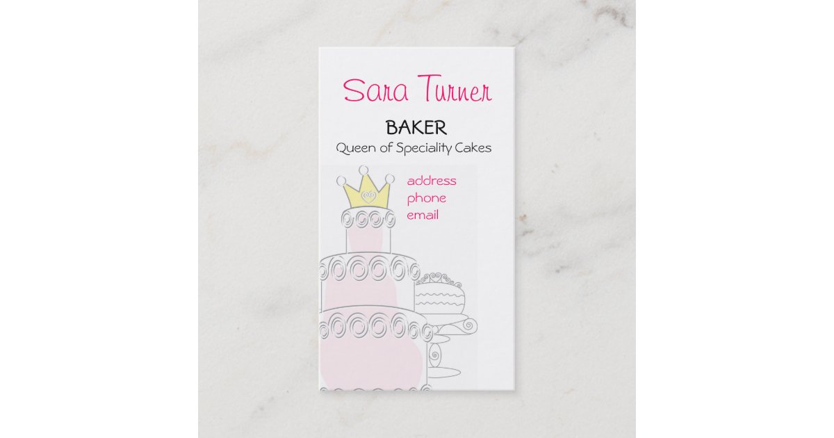 Baker or Cake Maker Business Card | Zazzle