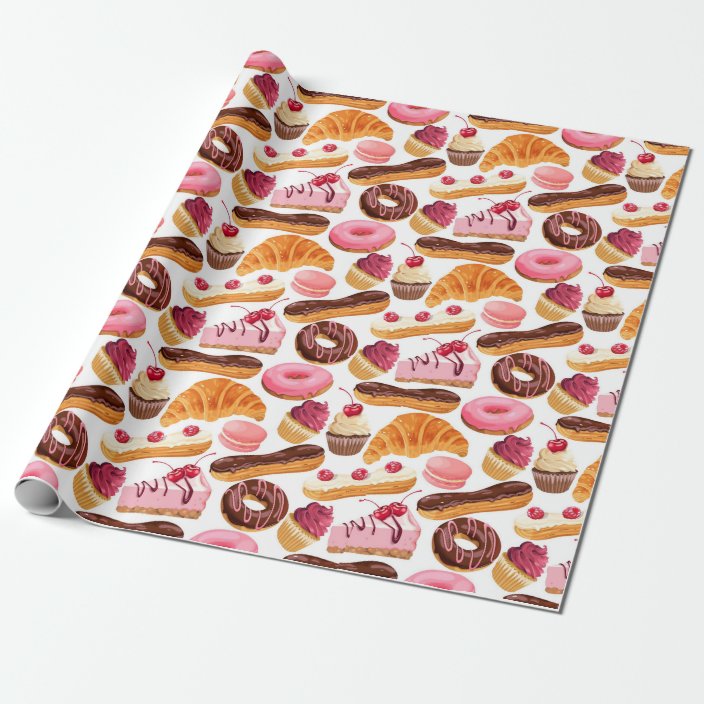 Bakery Sweet Wrapping Paper | Zazzle.co.uk